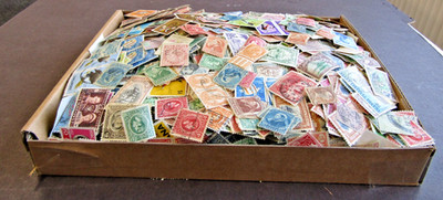 BRITISH EMPIRE - VAST COLLECTION OF STAMPS IN OLD BOX - ALL PERIODS ...