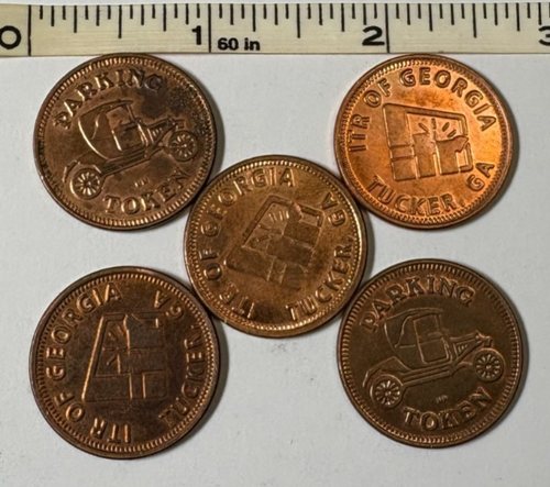 #3625 - LOT OF (5) PARKING TOKENS - ITR GEORGIA - TUCKER, GA | eBay