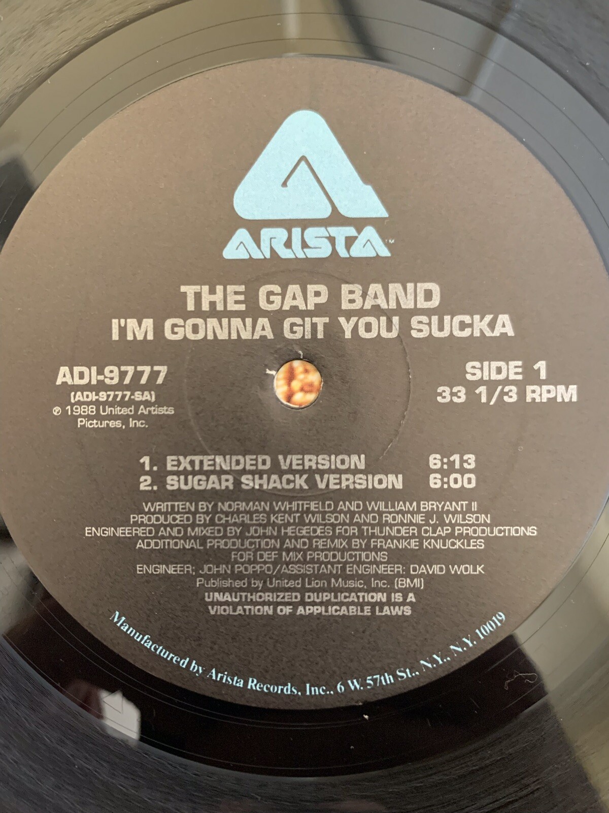 The Gap Band ‎~ I'm Gonna Git You Sucka ~ 1988 12" Single Vinyl House ...