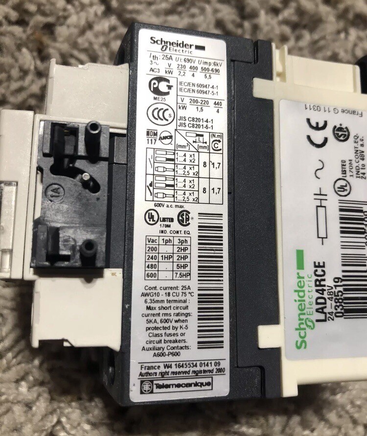 Schneider Electric LC1D09 Contactor (Lot of 2) | eBay