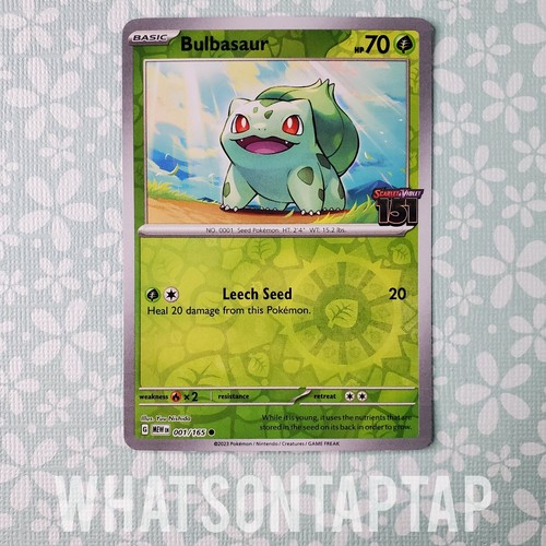 Pokemon Card Bulbasaur 001/165 Scarlet Violet Pokemon 151 Best Buy ...