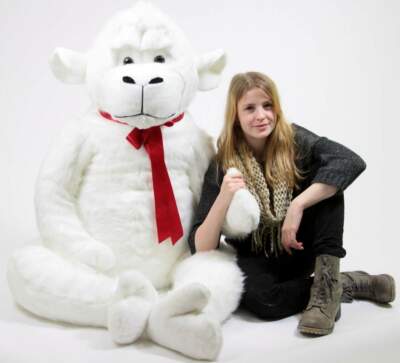 White 6 Foot Giant Stuffed Gorilla 72 Inch Soft Huge Stuffed Monkey ...