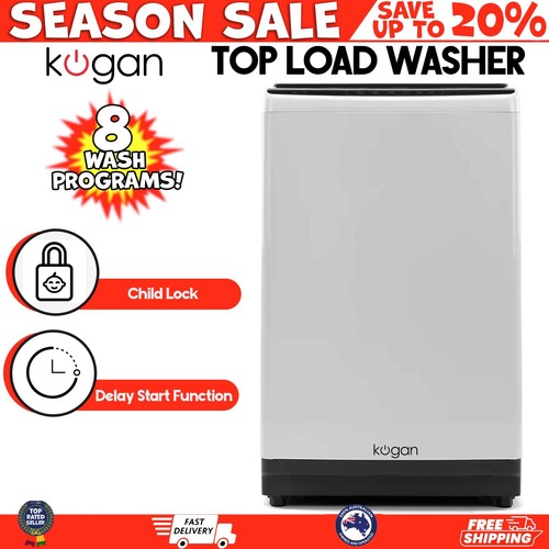 NEW Kogan 9kg Top Load Washing Machine 8 Programs Auto Detect 24hr ...