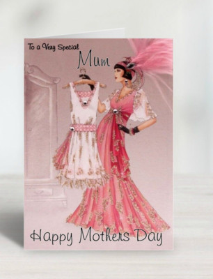 Mothers day Card Art Deco Mother's Day card Mum Mom Mam Mummy Gran ...
