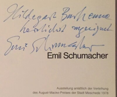 Emil Schumacher signiert Katalog Original Unterschrift Signatur ...