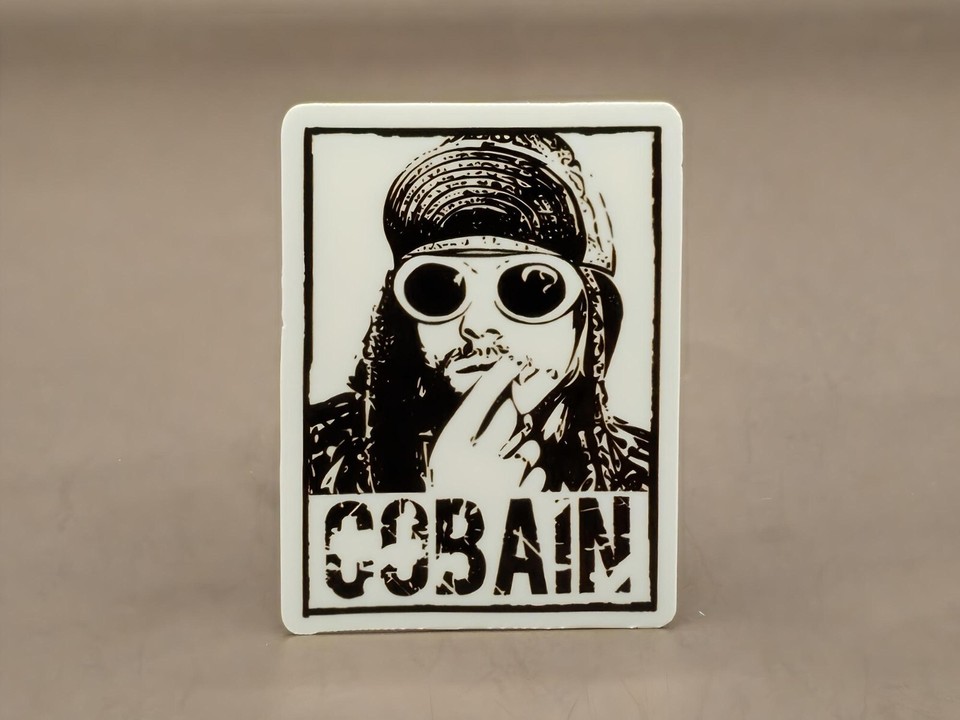 Nirvana Vinyl Stickers Kurt Cobain Alternative Grunge Rock Band Smiley ...