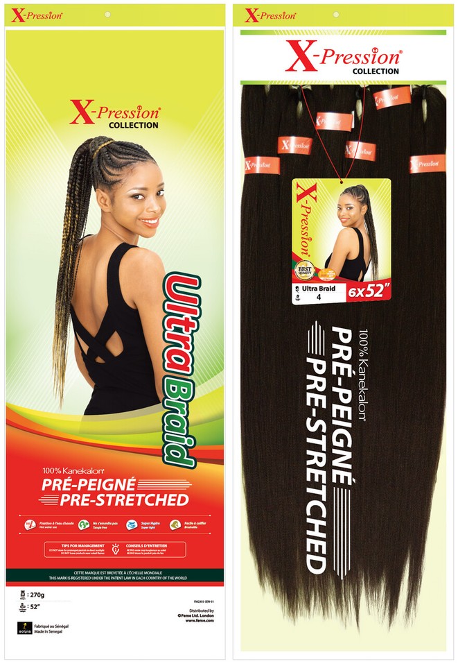 XPRESSION ULTRA BRAID HAIR FOR BRAIDING, EXPRESSION "KANEKALON ...