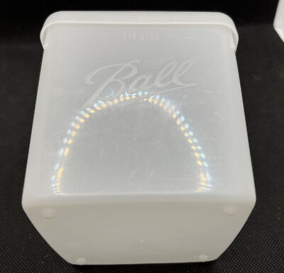 Ball Brand Square Plastic Container 3 X 4 1/2 Clear Food Storage ...