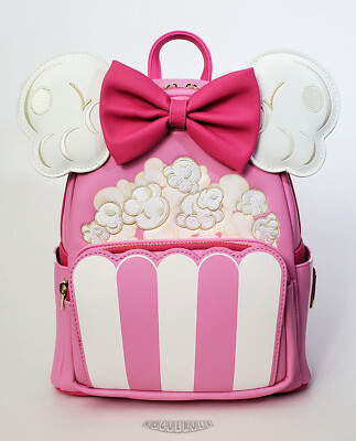 🚦Loungefly Disney Minnie Mouse Popcorn Ears Mini Backpack - Exclusive ...