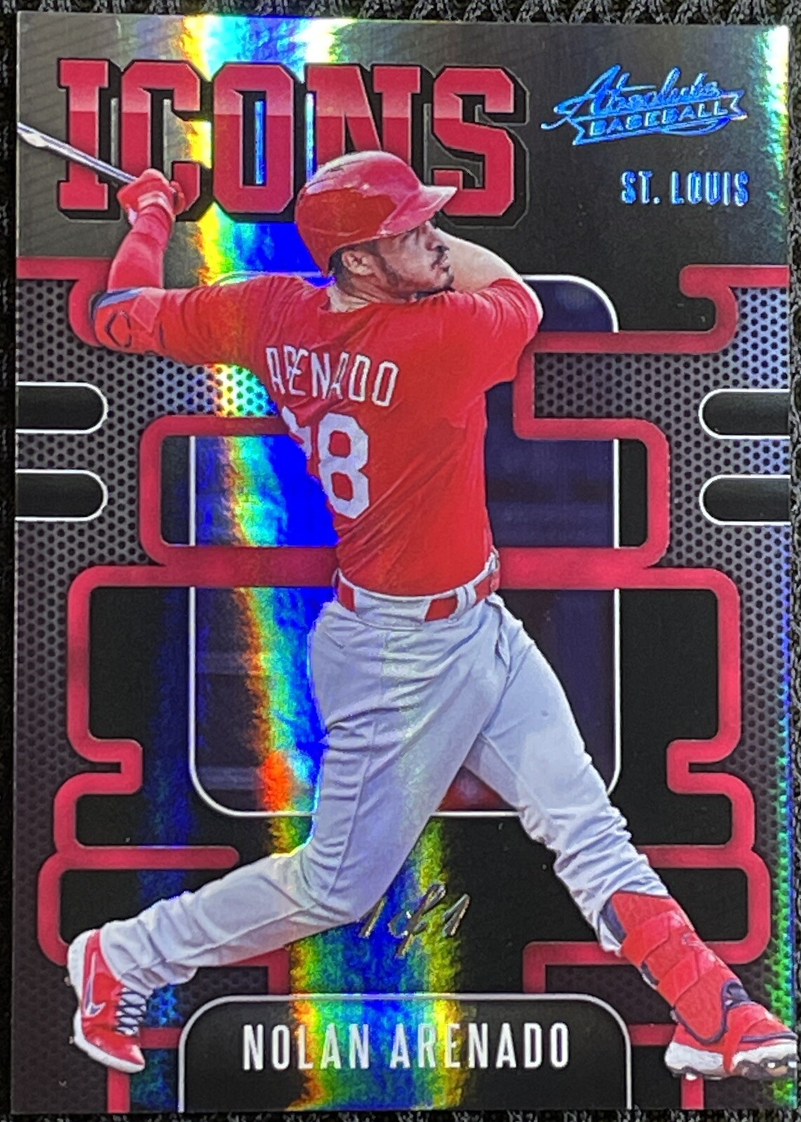 1/1 2021 Absolute Nolan Arenado Superfractor Black Icons Spectrum Holo ...