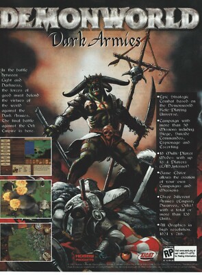Demonworld: Dark Armies Print Ad/Poster Art PC Small Box | eBay