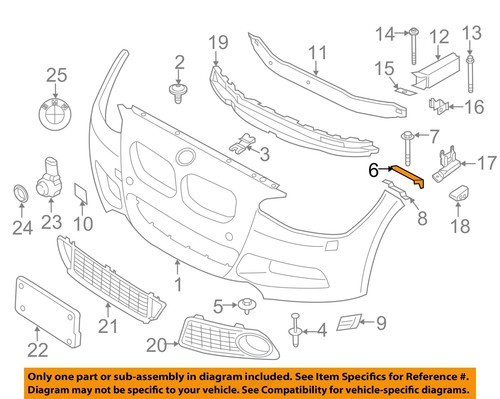 BMW OEM 14-16 228i Front Bumper Grille-support Right 51117245764 for ...