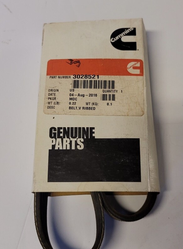 3028521 Belt-v Ribbed Genuine OEM Cummins for Mta11 Made in USA US ...