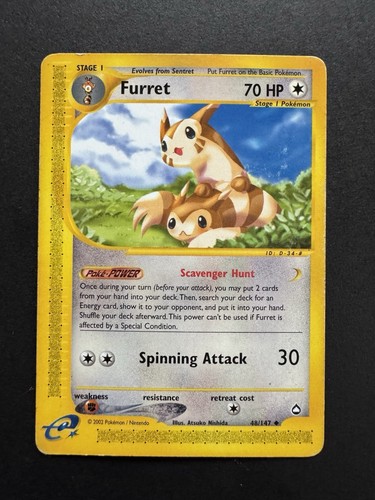 Pokemon Card TCG Aquapolis E-Reader Furret 48/147 Non Holo LP | eBay