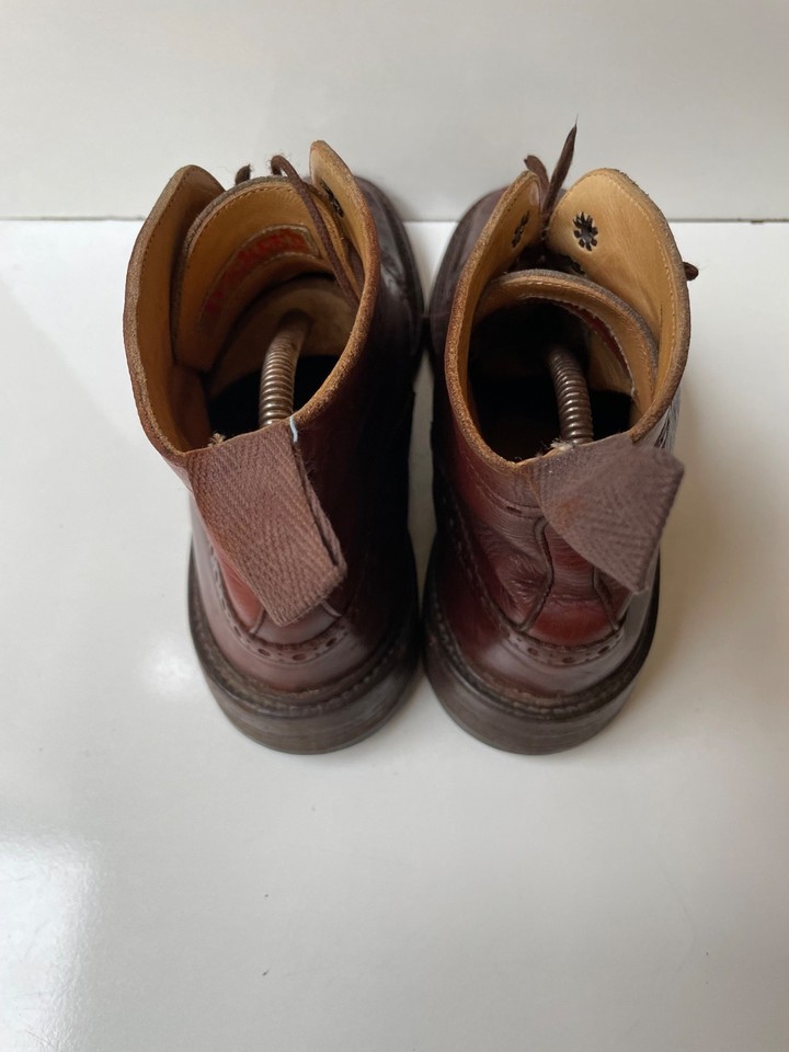 Trickers Stow Wingtip Brown Leather Brogue Boots Men's UK 7.5 USA 8.5 ...