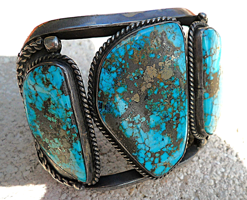 COLLECTOR INVESTMENT GEM GRADE MORENCI STERLING CUFF NAVAJO KEE SZ6.87 ...