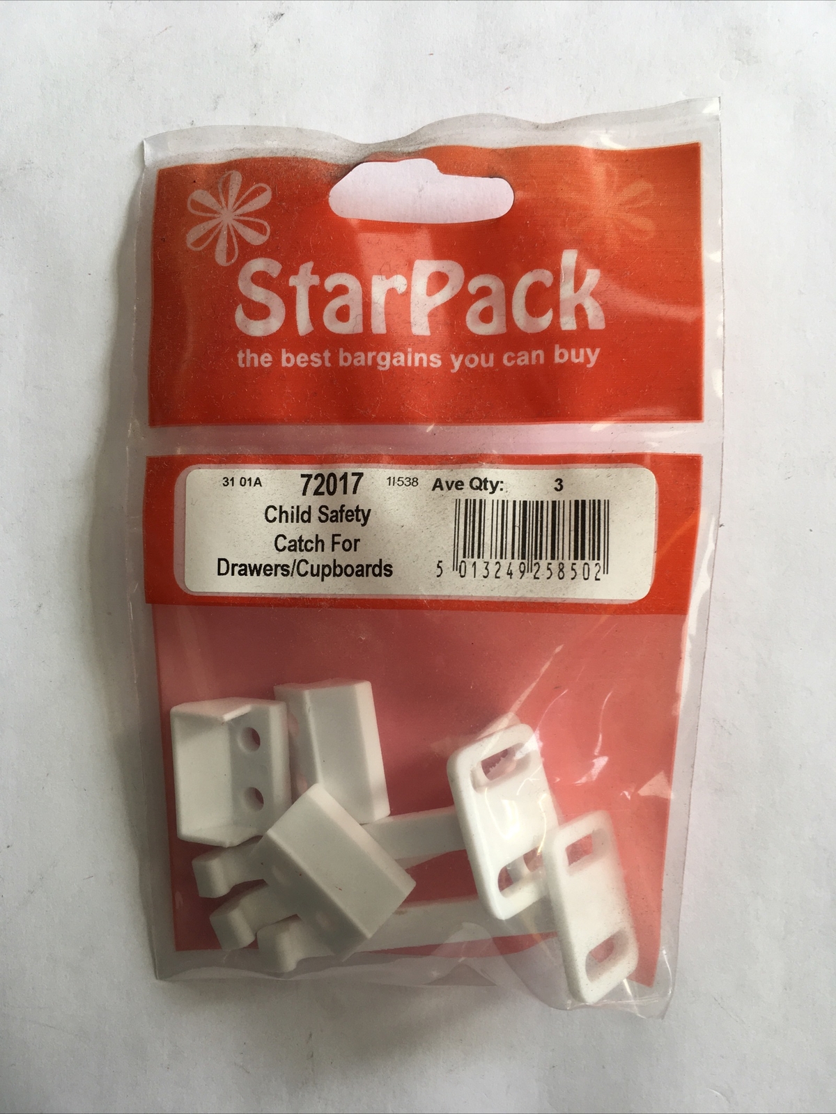 Starpack Child Safety Catch for Drawers Cupboards 72017 PK of 3 Set for ...