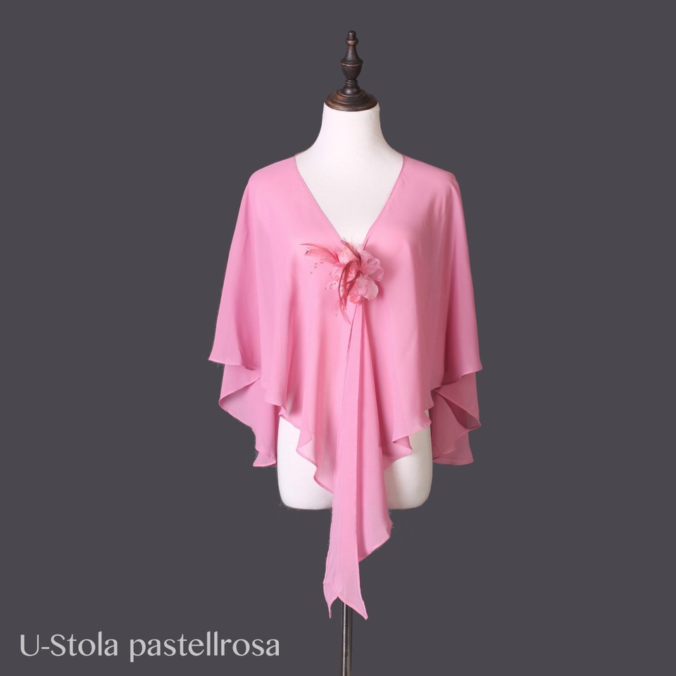 U-Form Stola Schal Tücher Stolen Hochzeit Freizeit Party chiffon Trends ...