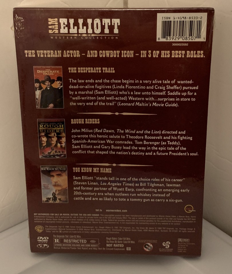 Sam Elliott, 3 Western Movie Collection DVD. New, Sealed. 883929085071 ...