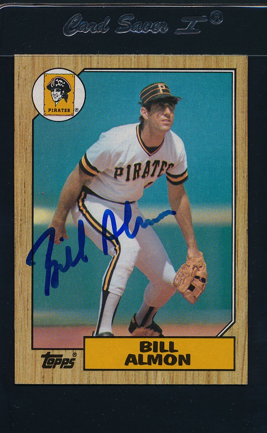 1987 Topps #447 Bill Almon Pirates Signed Auto *18377 | eBay