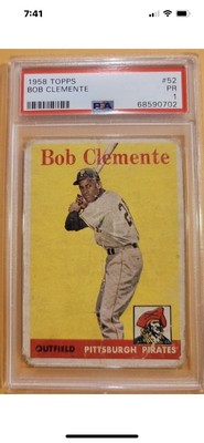 1958 Topps ROBERTO CLEMENTE BOB Pittsburgh Pirates PSA 1 | eBay