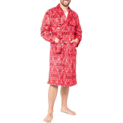 NWT unisex Full Length Polyester Bathrobe Red Robe Gown S/M | eBay