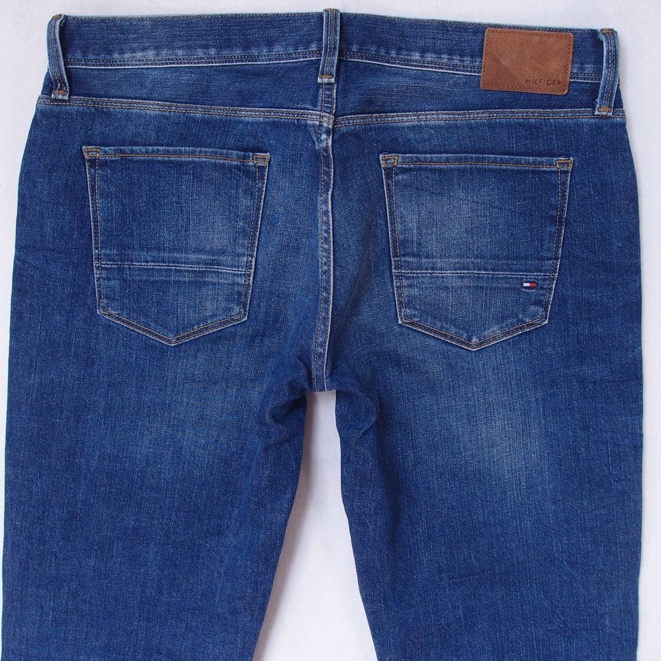 Men's Tommy Hilfiger DENTON Regular Straight Elastane Blue Jeans W34 L32 | eBay