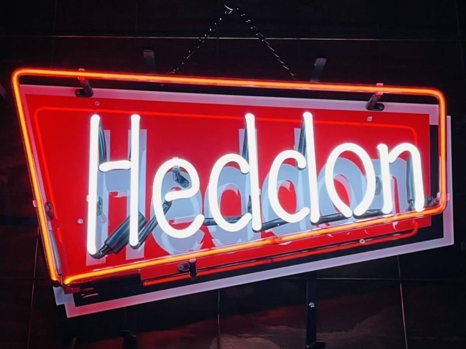 HEDDON Neon Sign Lighting Old Lure Banner Daiwa Top Road ZEAL Bass ...