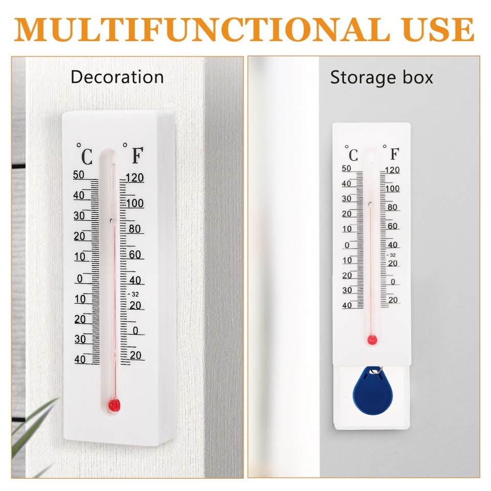 2 Pcs Key Hider Outside Thermometer Decorative Hide A Key Outdoor Key ...