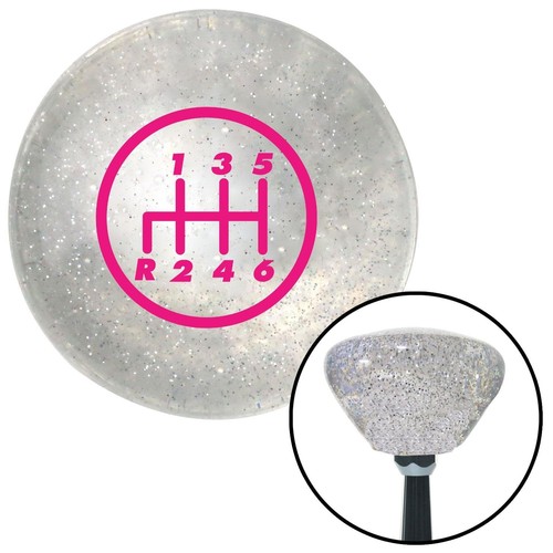 Pink 6 Speed Shift Pattern - 6RDL Clear Retro Metal Flake Shift Knob ...