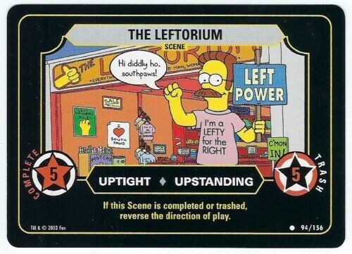 2003 WIZARD SIMPSONS TRADING GAME CARD NED FLANDERS THE LEFTORIUM #94 ...