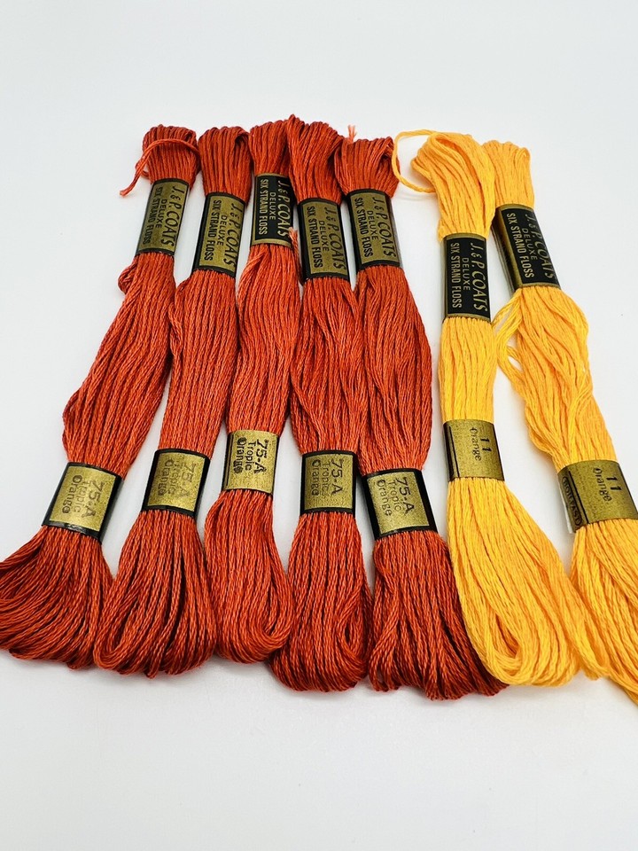 Embroidery Floss Thread Lot of 7 Skeins J&P Coates Multicolored. | eBay