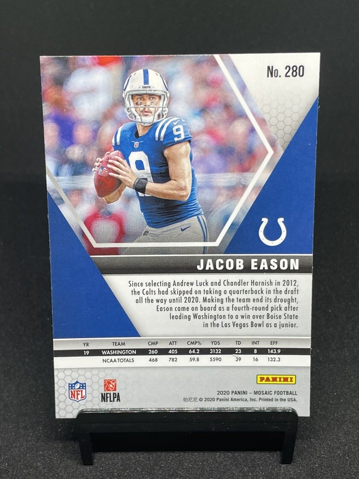2020 Mosaic Jacob Eason NFL Debut Rookie Card | eBay