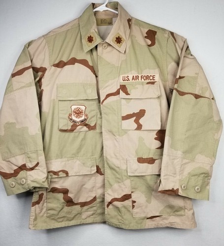 USAF Air Force Desert Camouflage Jacket USCENTAF Patch "chocolate chip ...