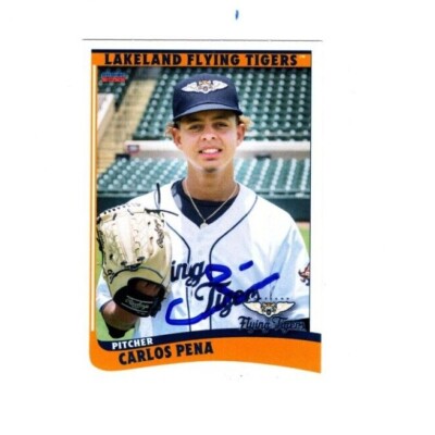 Carlos Pena signed autograph 2022 Lakeland Flying Tigers baseball card ...