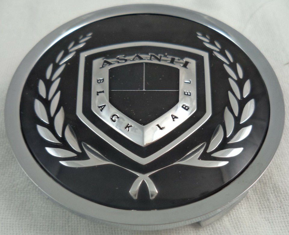 Asanti Black Label Wheels Chrome / Black Custom Wheel Center Cap (4 ...