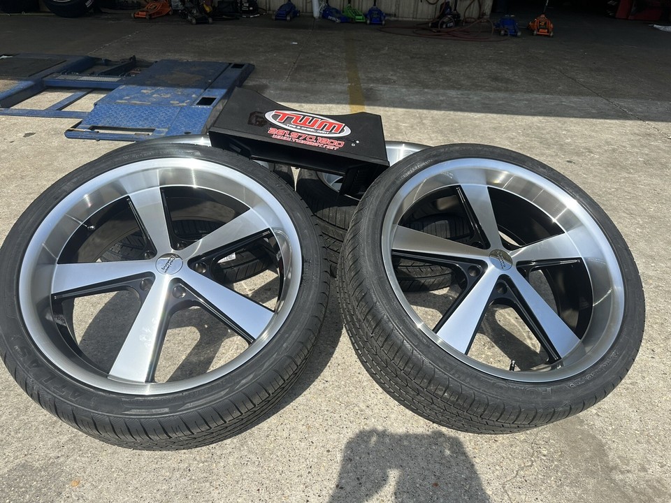 4 American Racing Nova 22x9 & 22x11 Wheels with Tires for Chevy 1500 ...