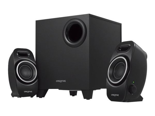 Creative A250 2.1 PC Desktop Speaker System With Sub Woofer Black Solid ...