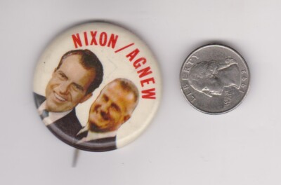 1968 or 1972 President Richard Nixon Spiro Agnew button photo | eBay
