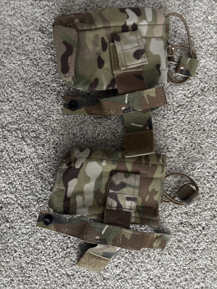 Tyr Tactical Front Wing Radio Adapter Molle Pouches (2) Multicam Camo ...