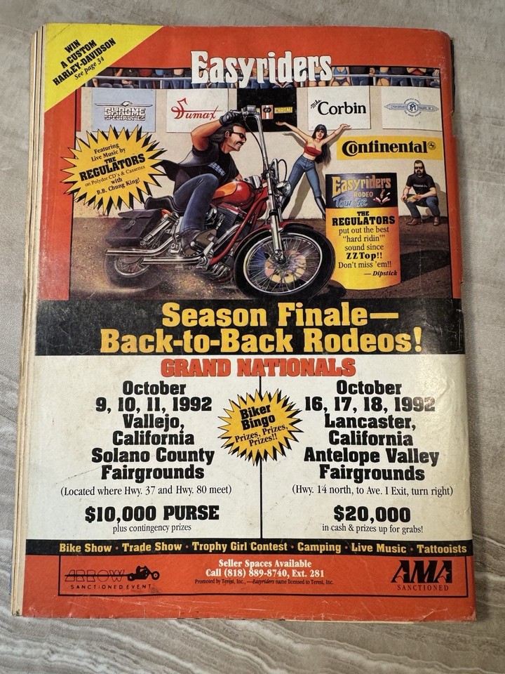 Vintage Easyriders Magazine November 1992 with David Mann Artwork ...