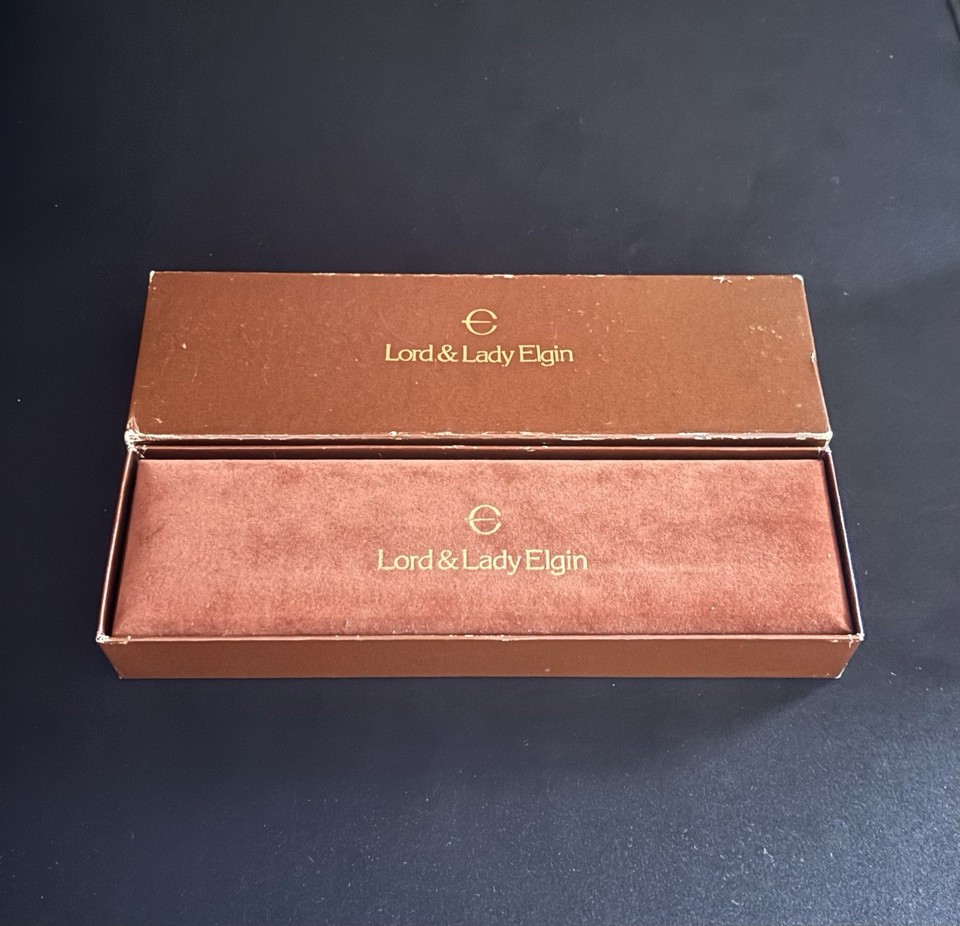 VNTG Lord Elgin Unisex Watch Square Gold Tone Case Mesh Band ORGNL Box ...