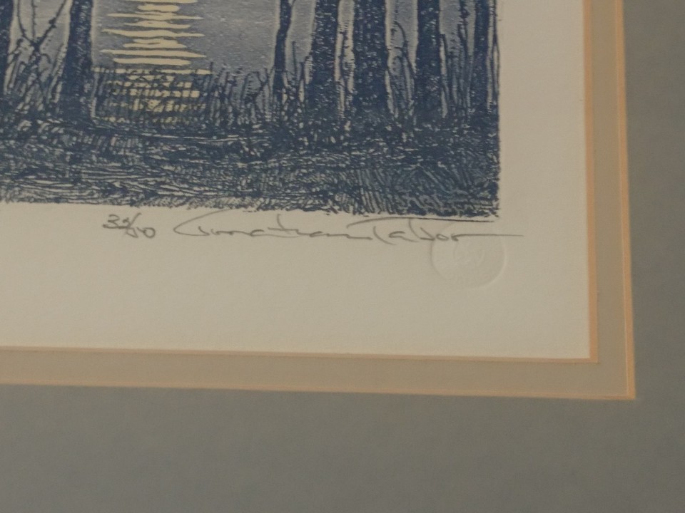 JONATHAN TALBOT ORIGINAL ETCHING "NOCTURNE" Framed 32/50 Signed GREAT ...