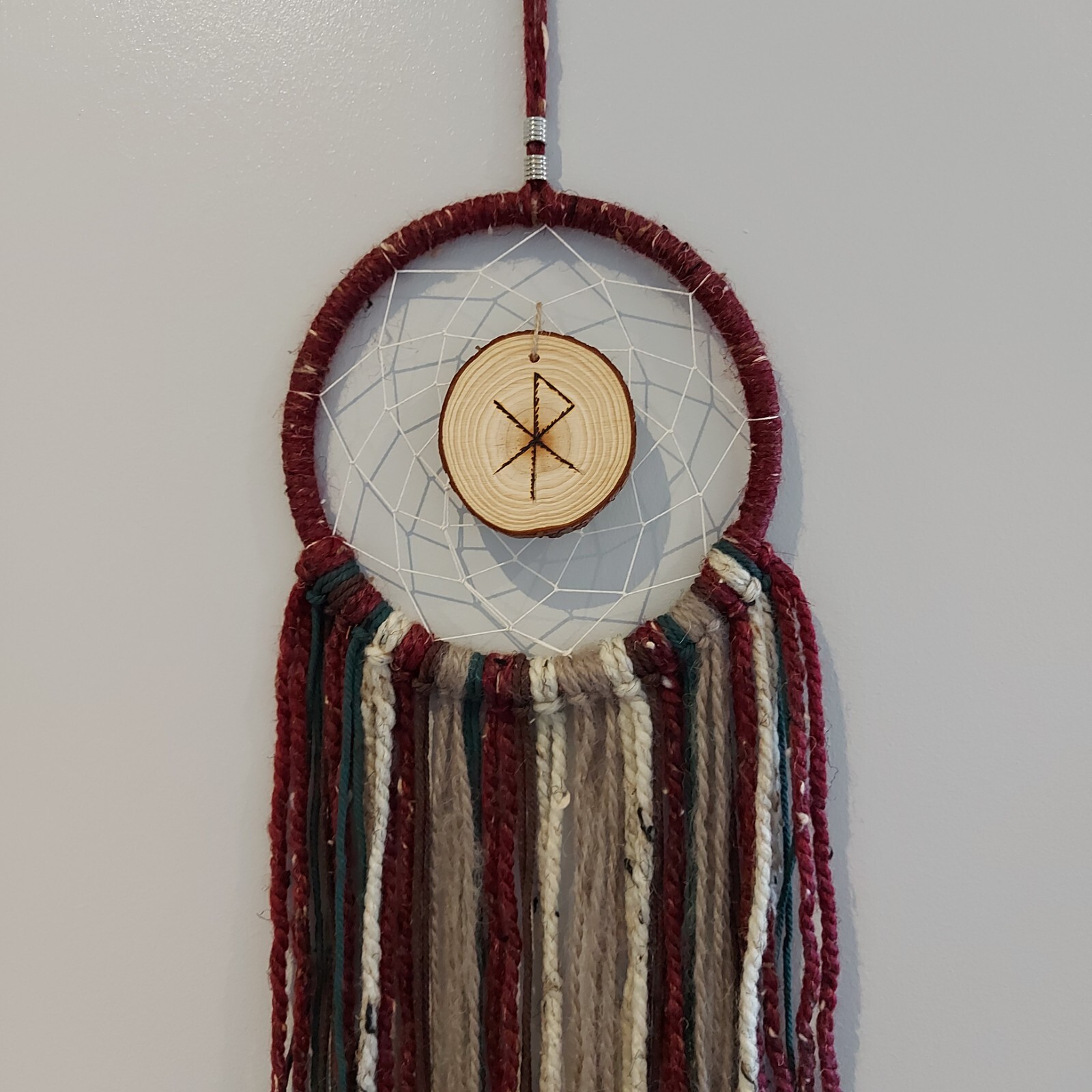 Handmade Pagan Dreamcatcher Wool Macramè Viking and Norse Bind Rune ...