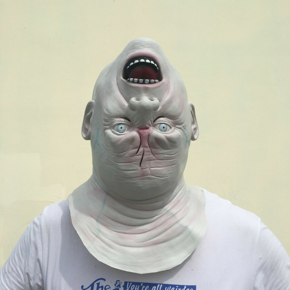 Reverse Zombie Head Mask Skull Walker Horror Mask for Halloween Costume ...