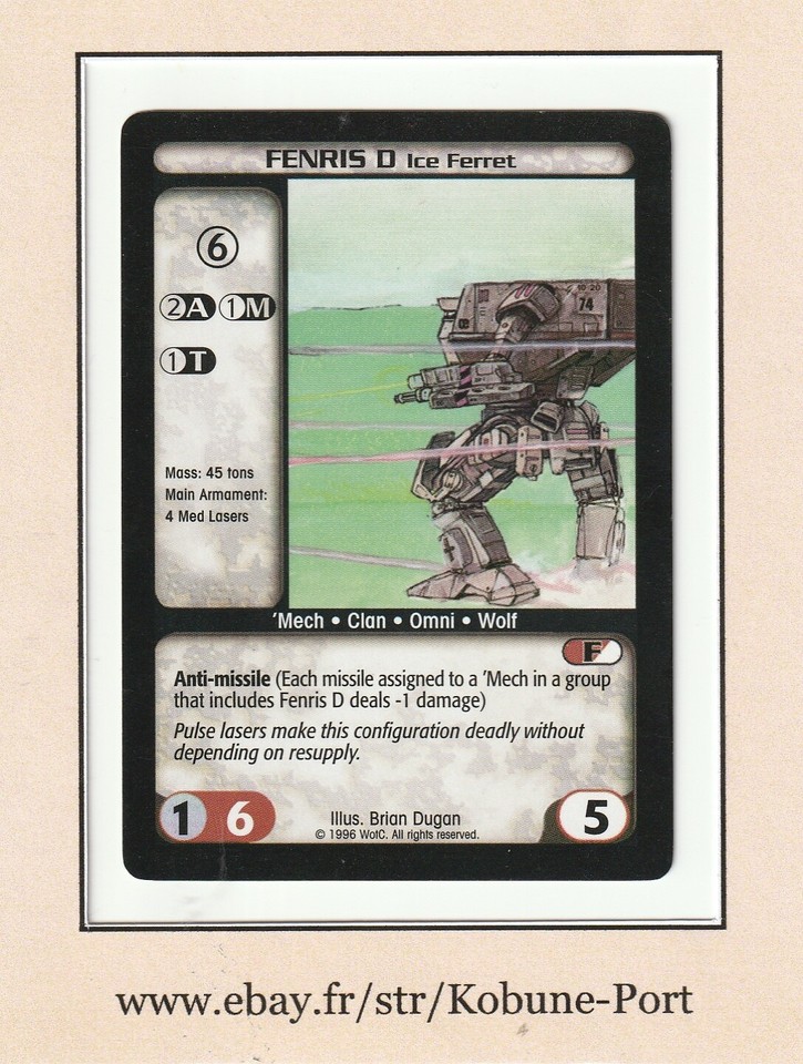 Battletech CCG Limited / Clan Mech Cards | eBay