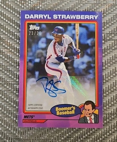 2024 TOPPS X CHRIS BERMAN BOOMERS Darryl Strawberry Purple 23/25 ...