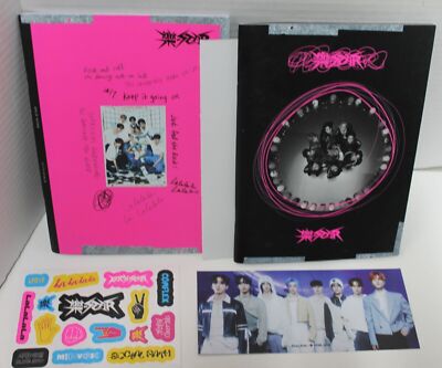 stray kids photbooks - lot of 2 with poster, card, and stickers - no ...