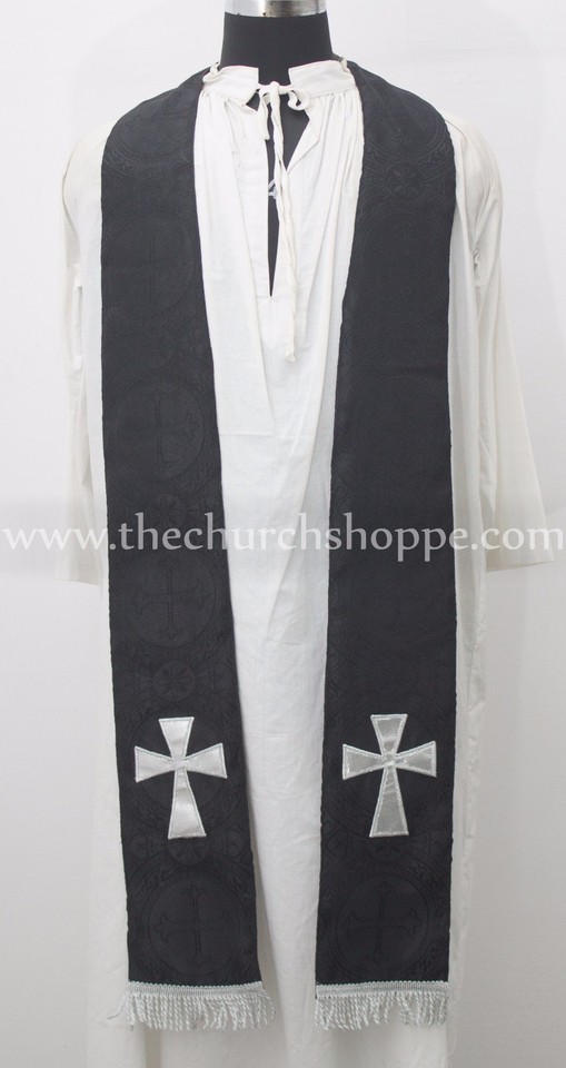 Black gothic vestment, stole & mass set ,Gothic chasuble,casula,casel ...