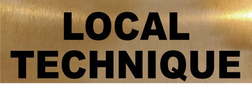 SIGNALISATION LOCAL TECHNIQUE Plaque de porte en aluminium couleur OR ...